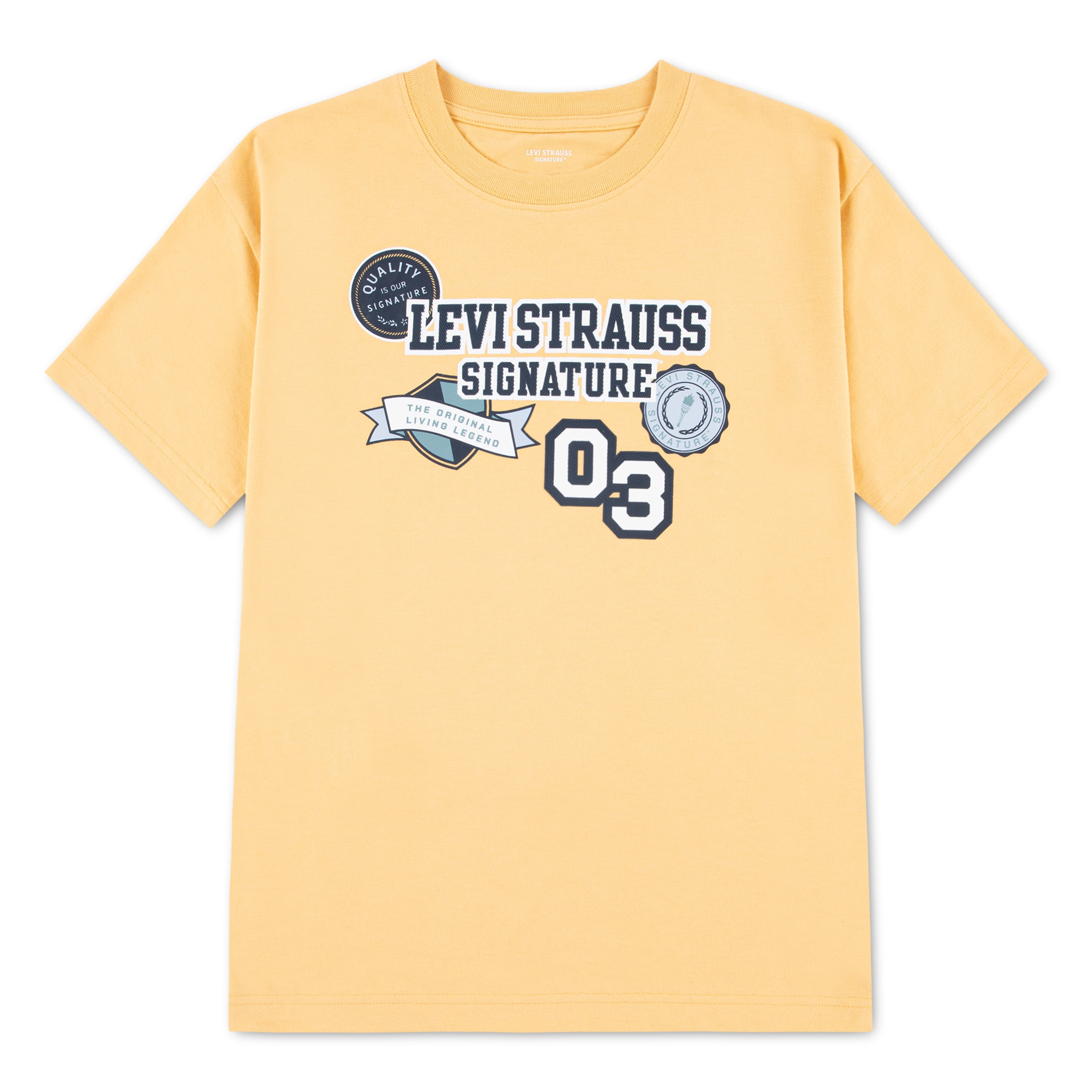 Levi Strauss Signature Boy Short Sleeve Graphic Tee, Sizes 4-18 ...