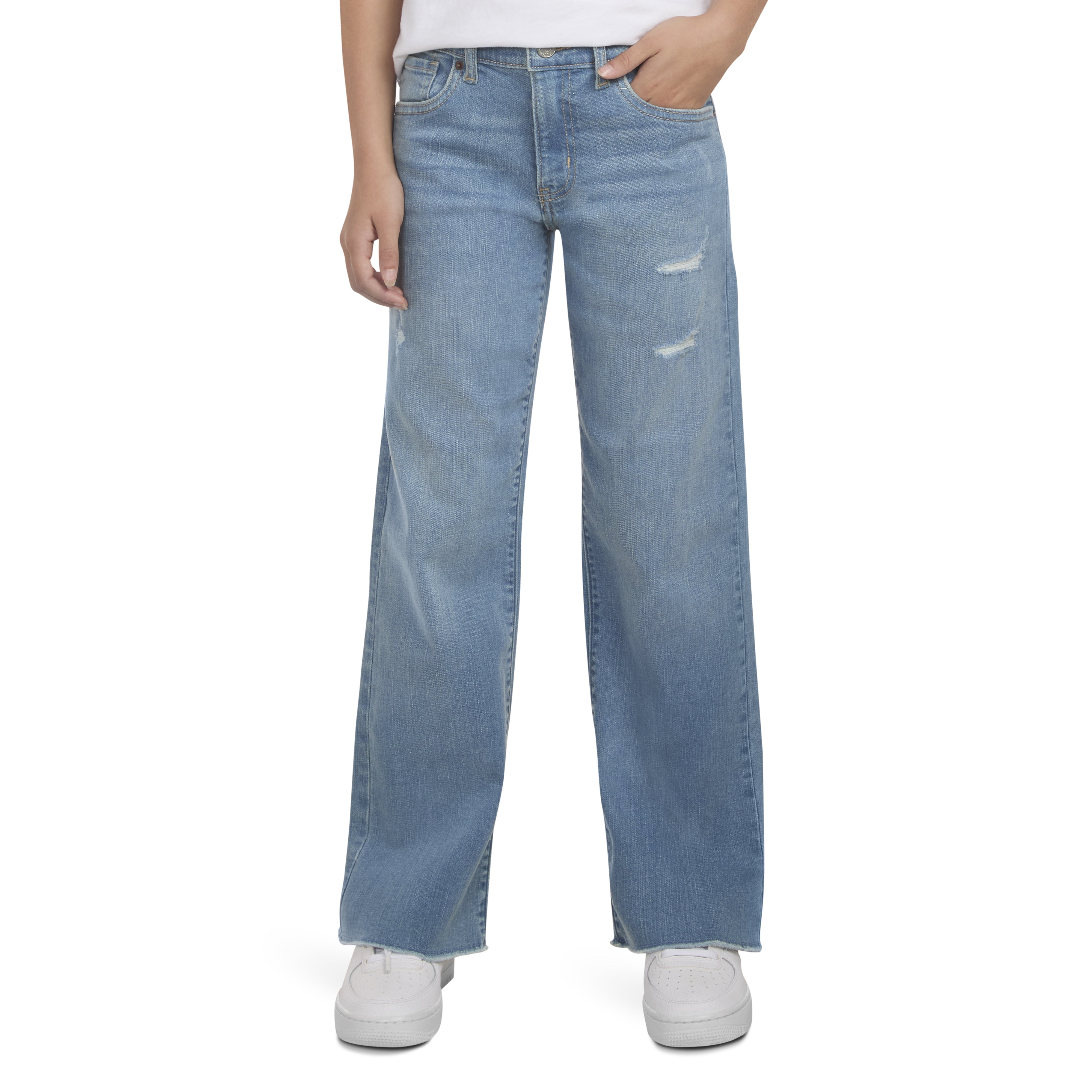 Levi Strauss Signature Girls Wide Leg Jeans, Sizes 5-18 - Walmart.com