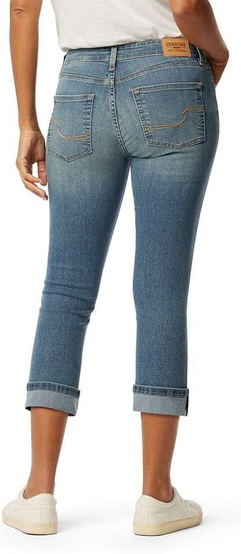 Levi Strauss Signature Gold Women's Mid-Rise Slim Fit Capris Size - 8 ...