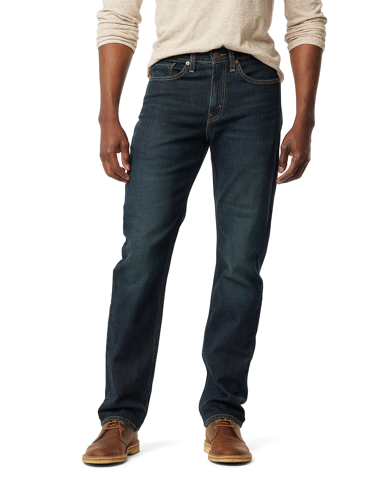 Levi Strauss Signature Men's Straight Jeans with Flexible Waistband and ...