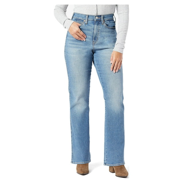 Levi Strauss Signature Women's Heritage High Rise Kick Boot Jeans ...