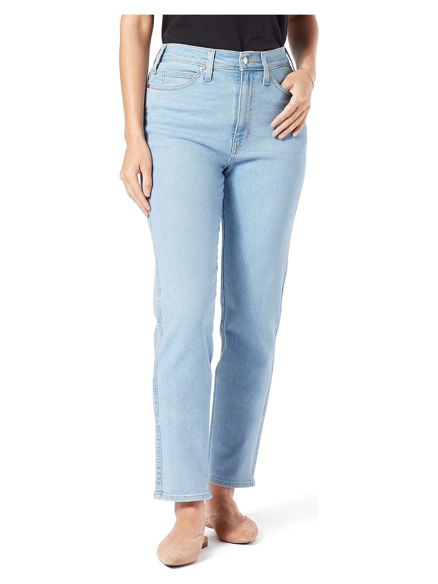 Levi Strauss Signature Women's Heritage High-Rise Straight Jeans ...