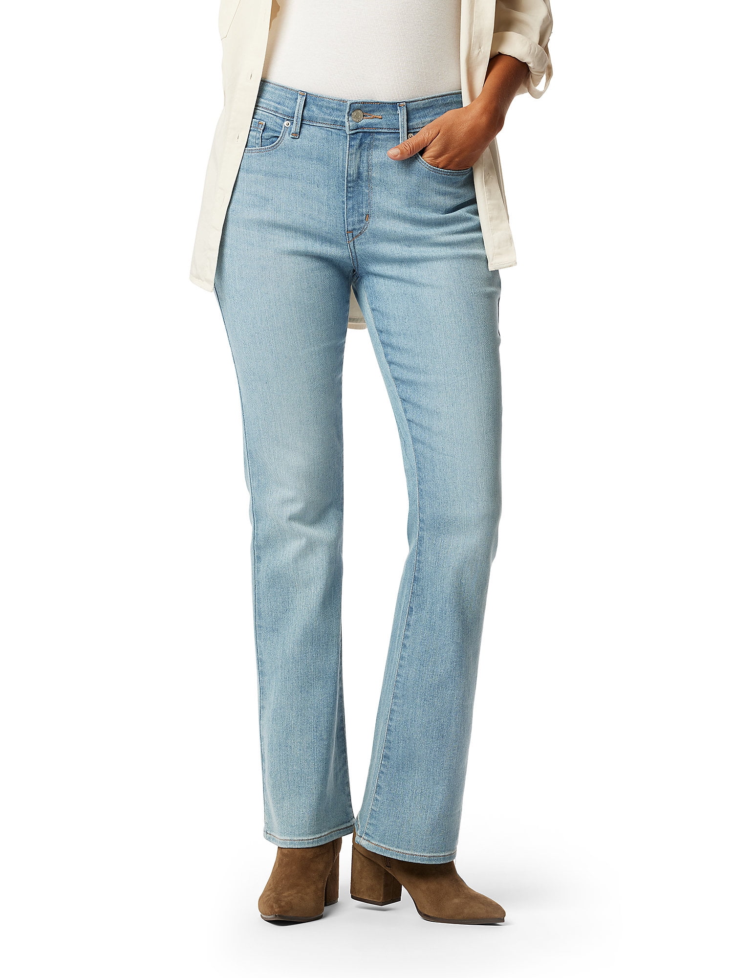 Levi Strauss Signature Women's and Women's Plus Mid Rise Bootcut Jeans ...