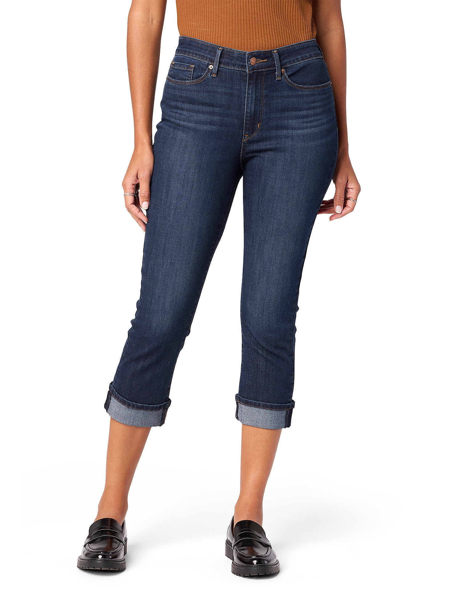 Levi Strauss Signature Women's and Women's Plus Mid Rise Capri Jeans ...