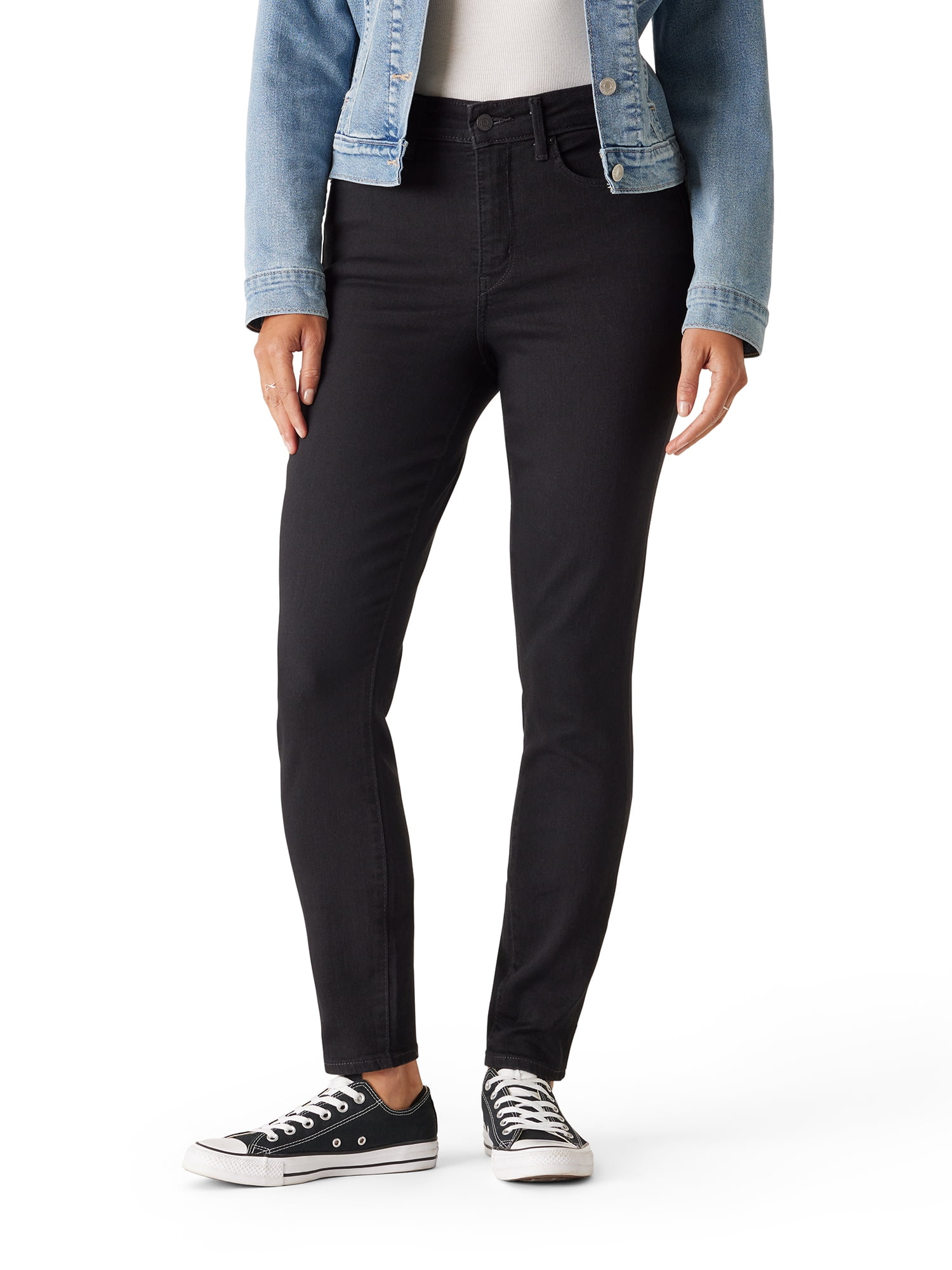 Levi Strauss Signature Women's Mid Rise Skinny Jeans, Tummy-Smoothing ...