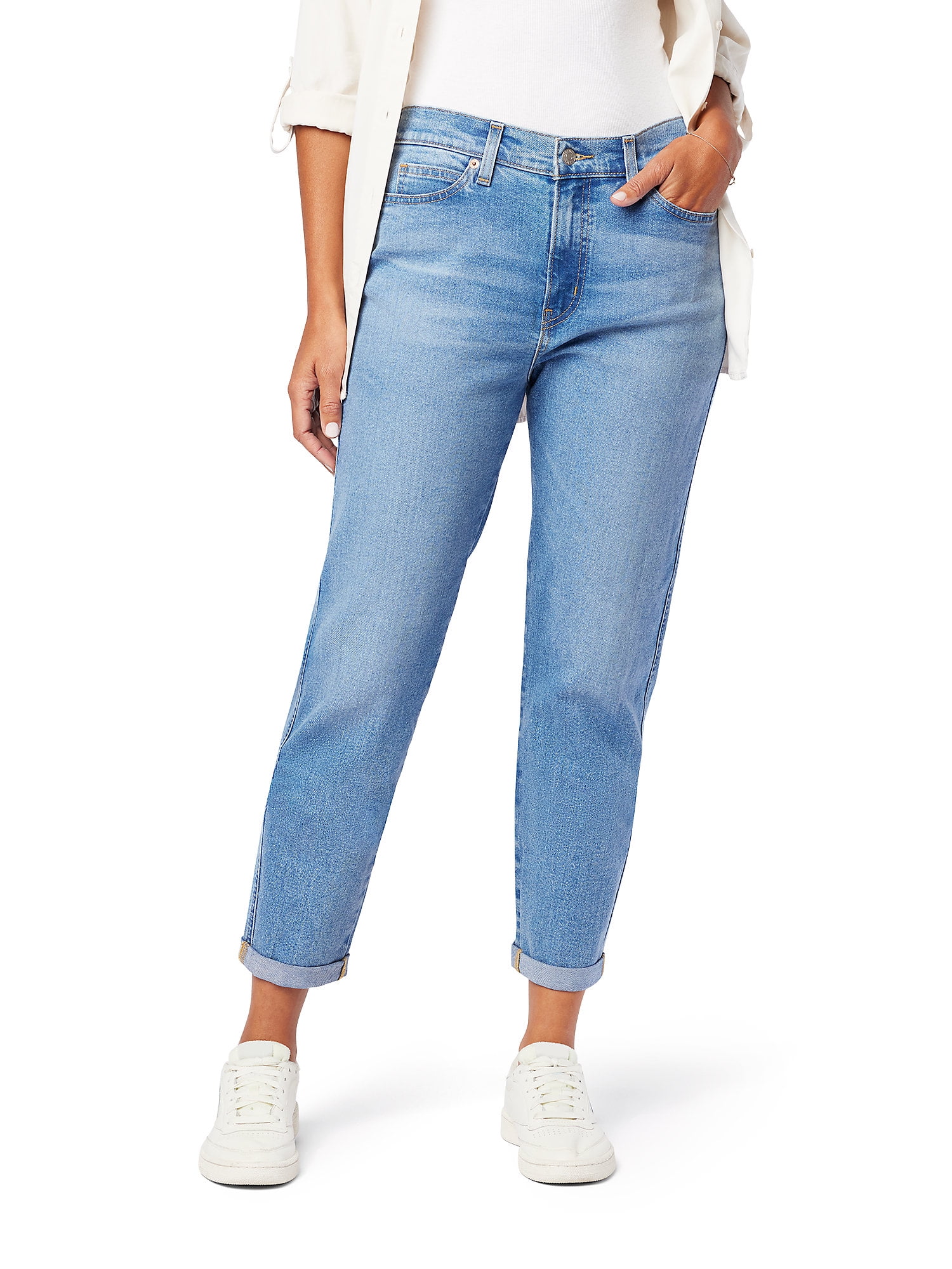 Levi Strauss Signature Women's Mid Rise Slim Fit Boyfriend Jeans, Sizes ...