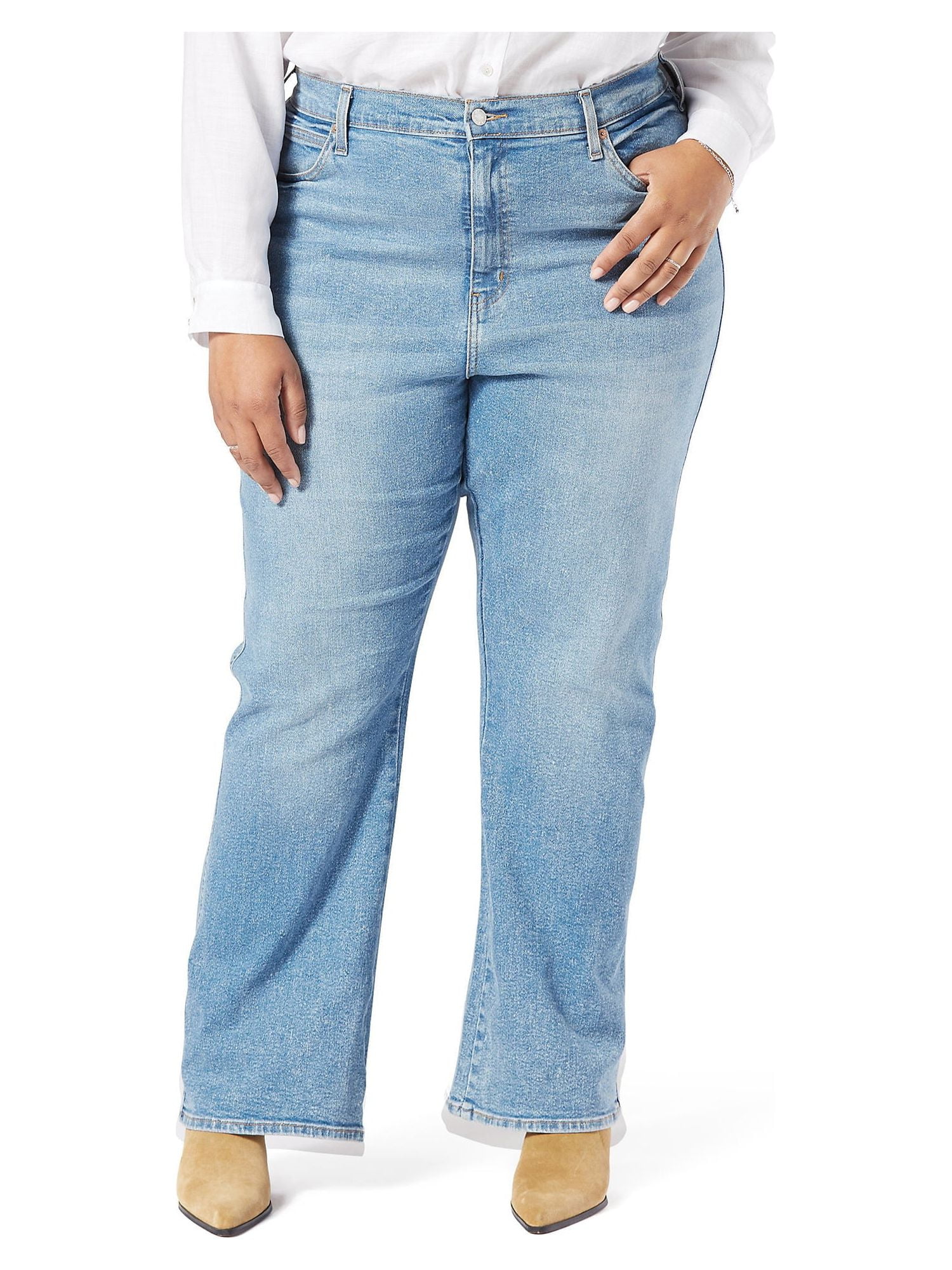 Levi Strauss Signature Women's Plus Heritage Kick Boot Jeans - Walmart.com
