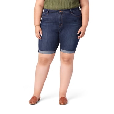 A3 Denim Women's Plus Size Bermuda Shorts, 11" Inseam, Sizes 16W-26W ...
