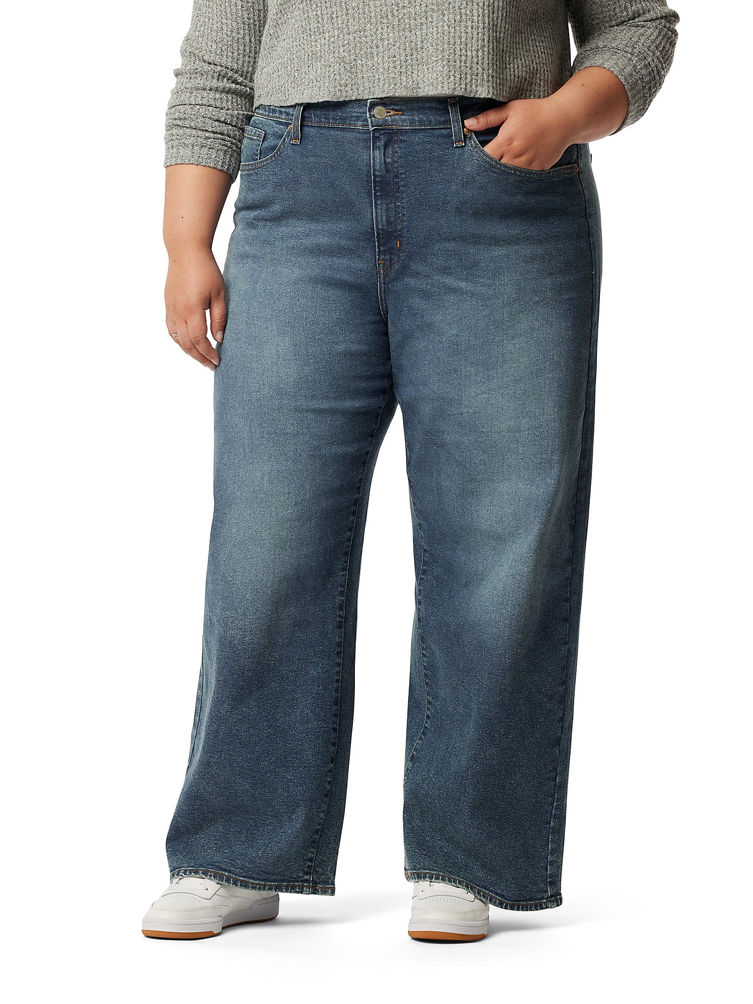 Levi Strauss Signature Women's and Women's Plus Heritage High-Rise Wide ...