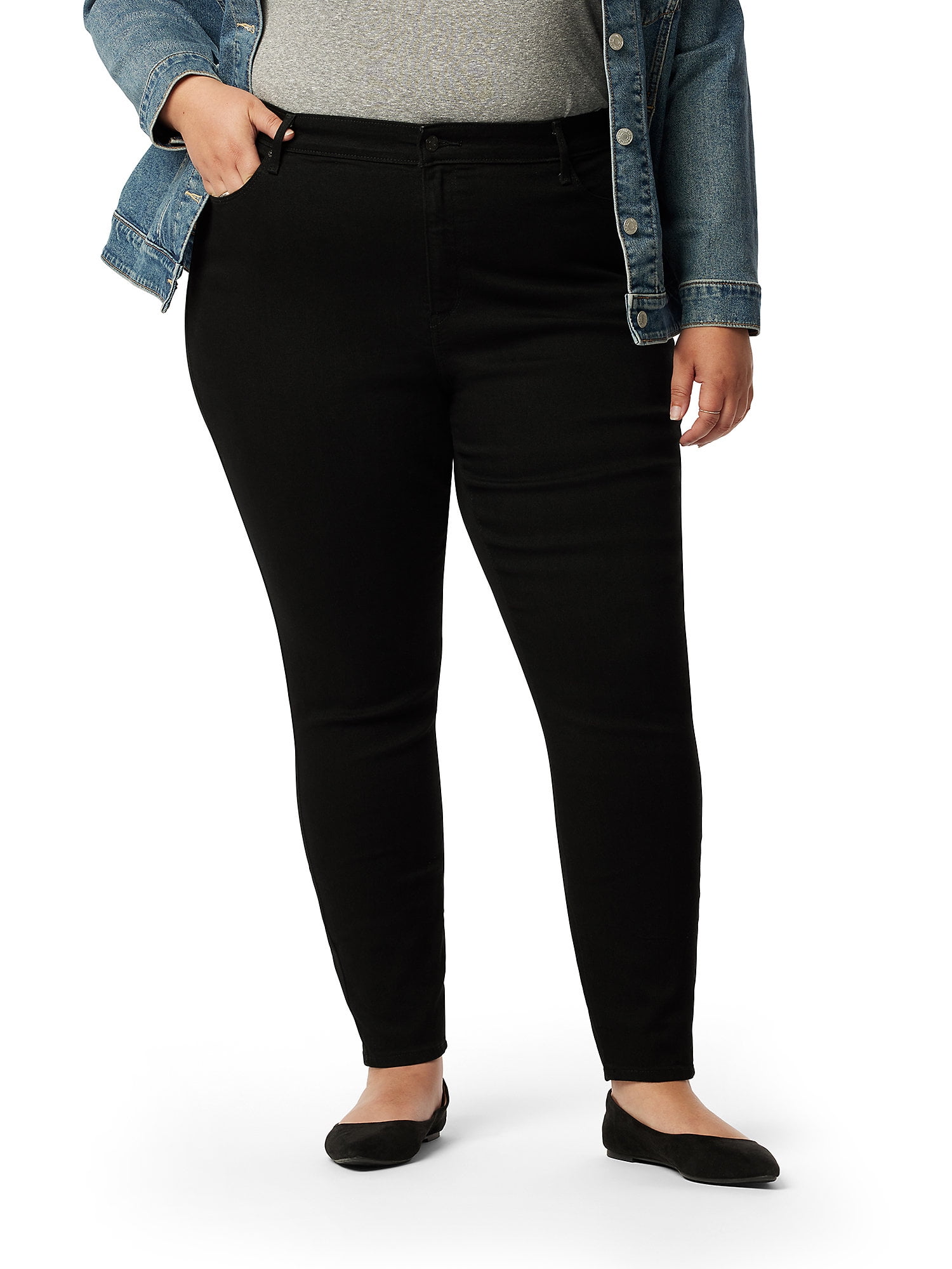 Levi Strauss Signature Women's Plus High Rise Skinny Jean, Sizes 16-28 ...