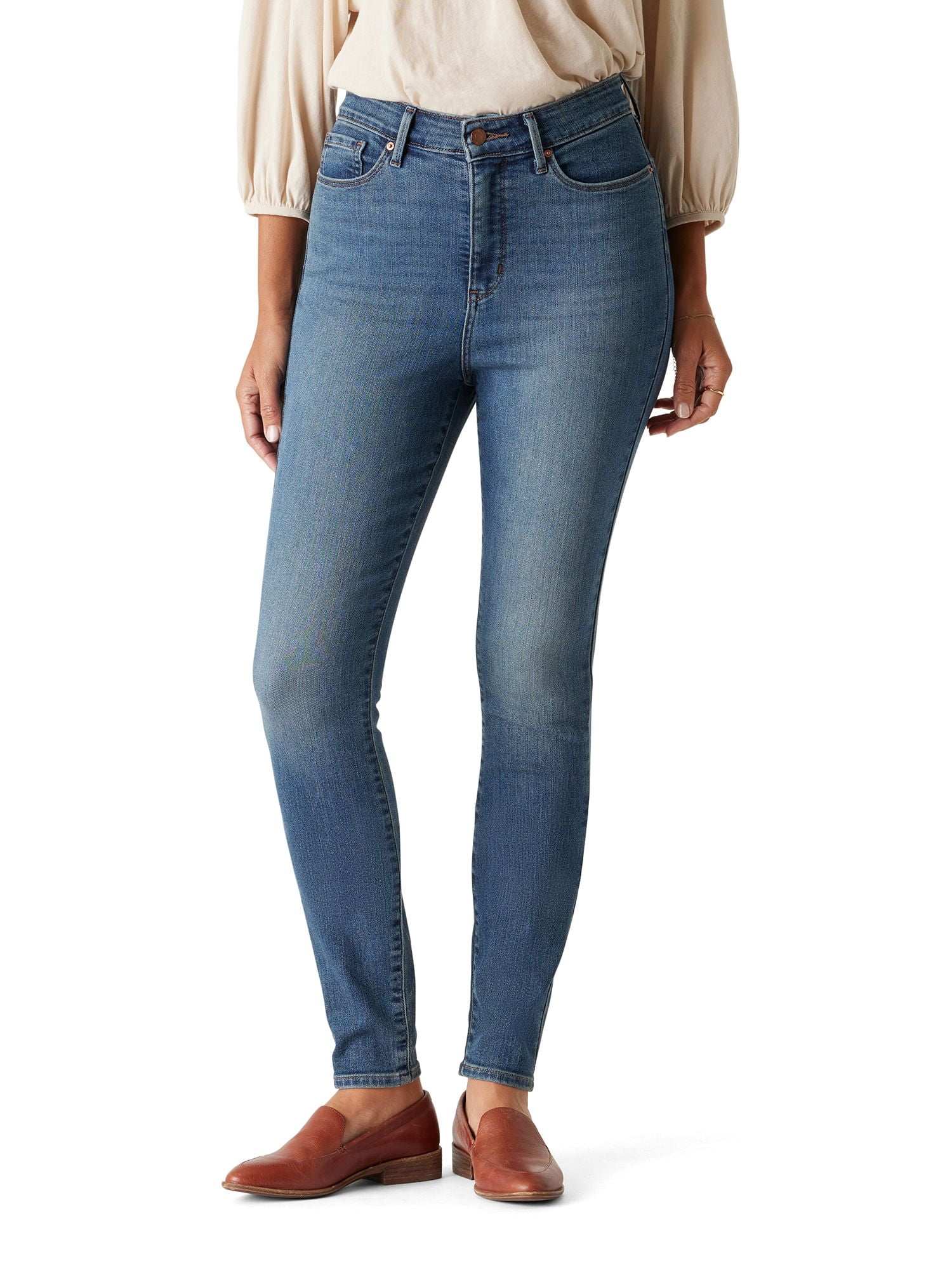 Levi Strauss Signature Women's and Women's Plus High Rise Skinny Jeans ...