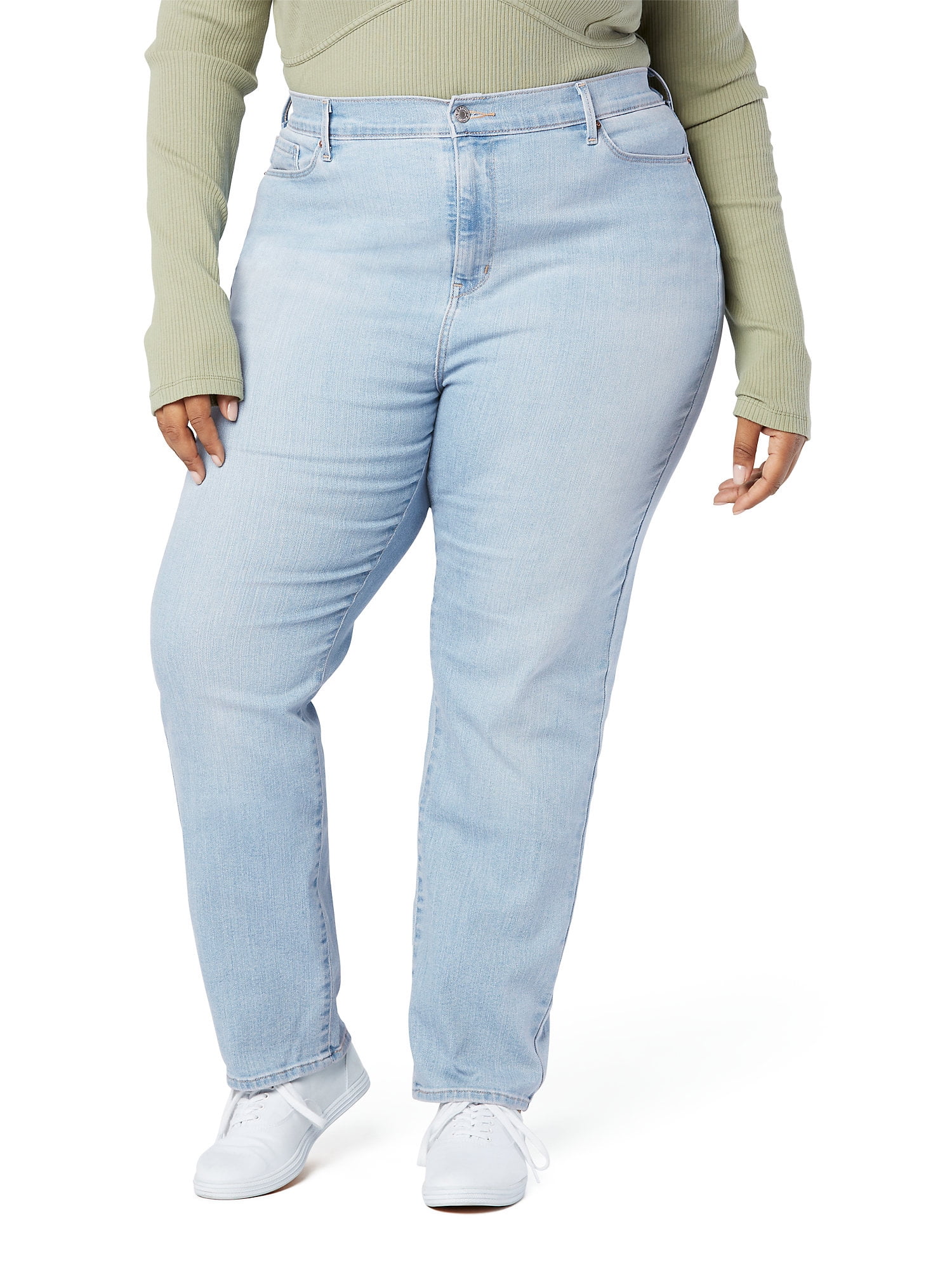 Levi Strauss Signature Women's and Women's Plus High Rise Straight Jean ...