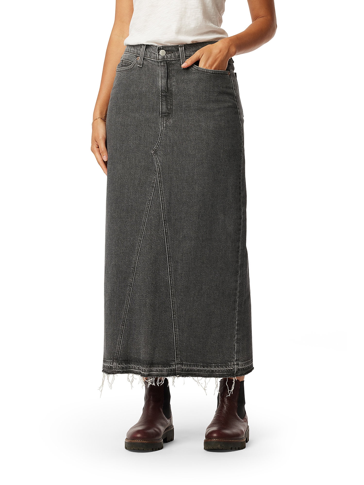 Levi Strauss Signature Women's and Women's Plus Maxi Denim Skirt, Sizes ...