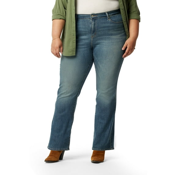 Levi Strauss Signature Women's and Women's Plus Mid Rise Bootcut Jeans ...