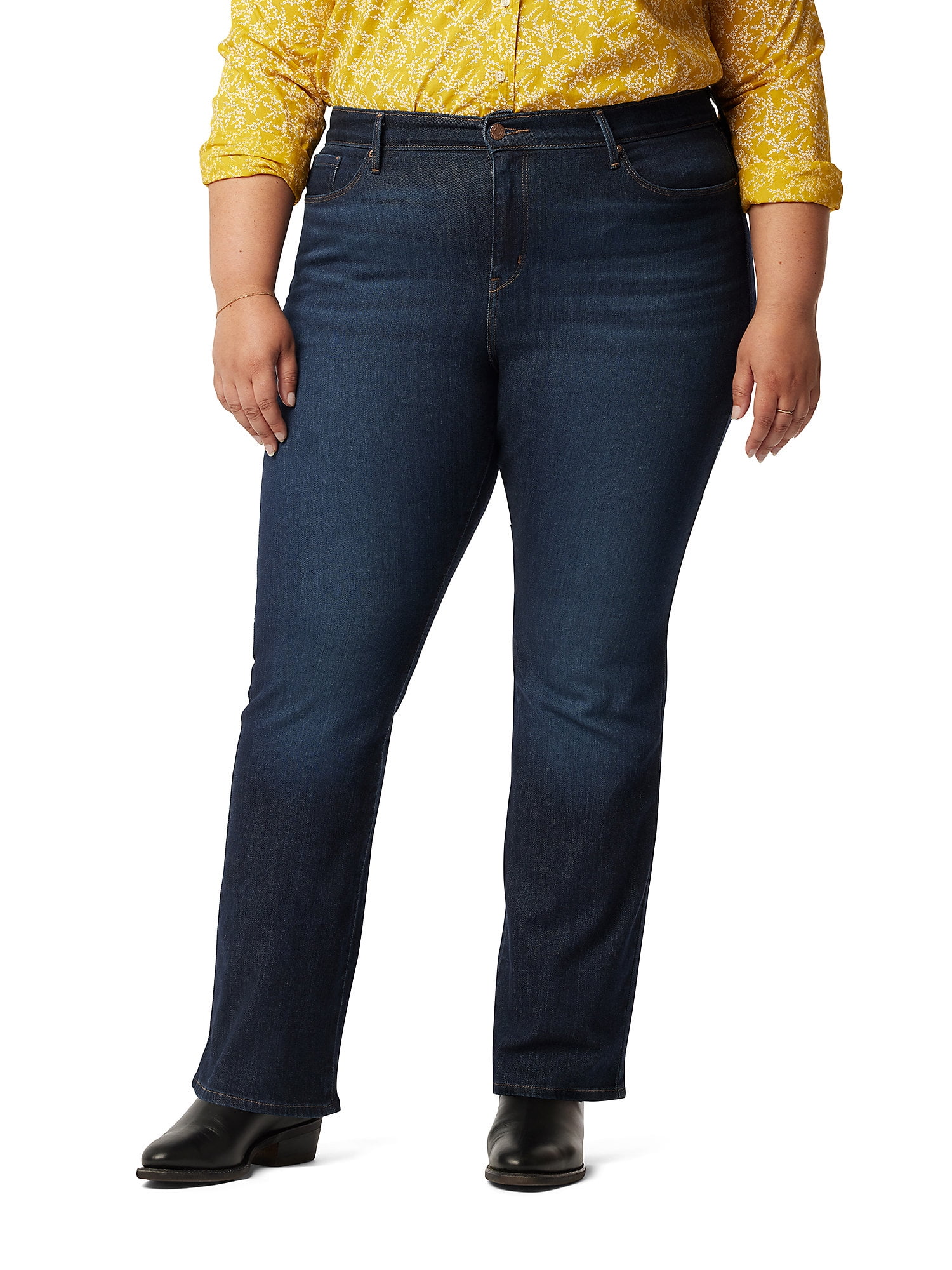 Levi Strauss Signature Women's and Women's Plus Mid Rise Bootcut Jeans ...