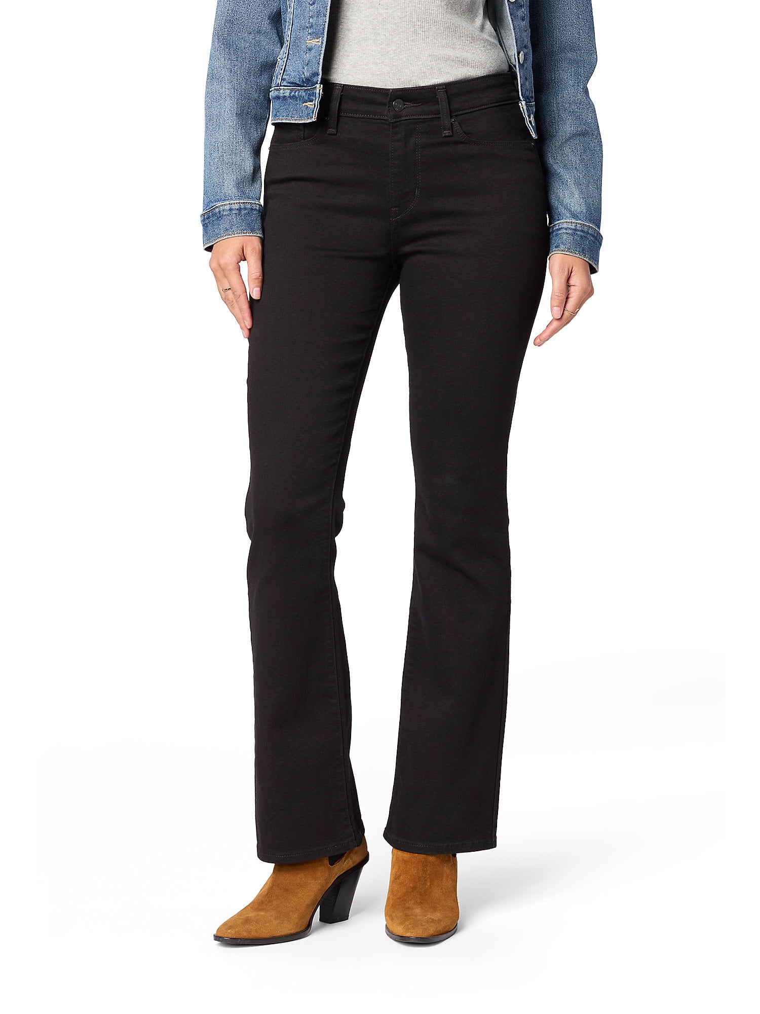 Levi Strauss Signature Women's and Women's Plus Mid Rise Bootcut Jeans, 30", 32” and 34" Inseams ...