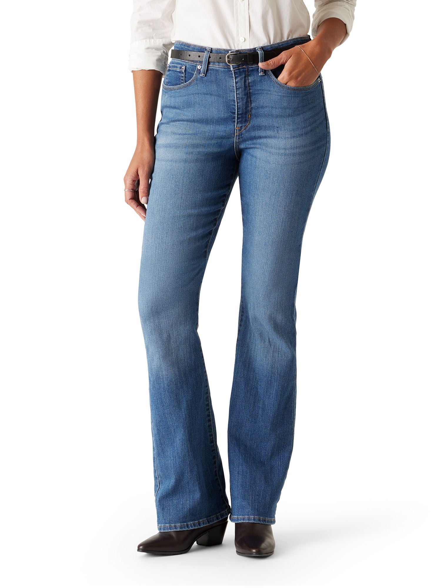 Levi Strauss Signature Women's and Women's Plus Mid Rise Bootcut Jeans ...