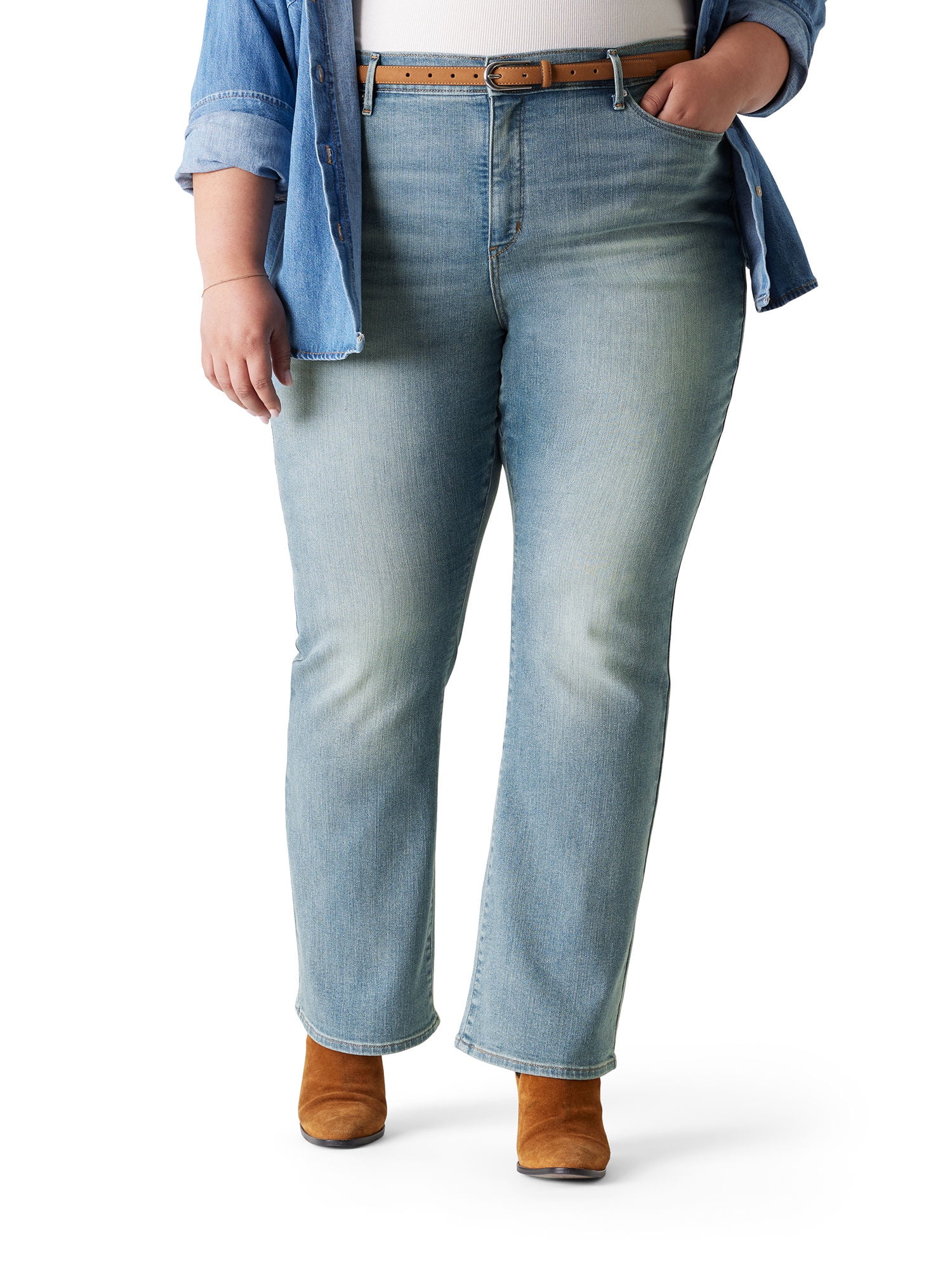 Levi Strauss Signature Women's and Women's Plus Mid Rise Slimming ...