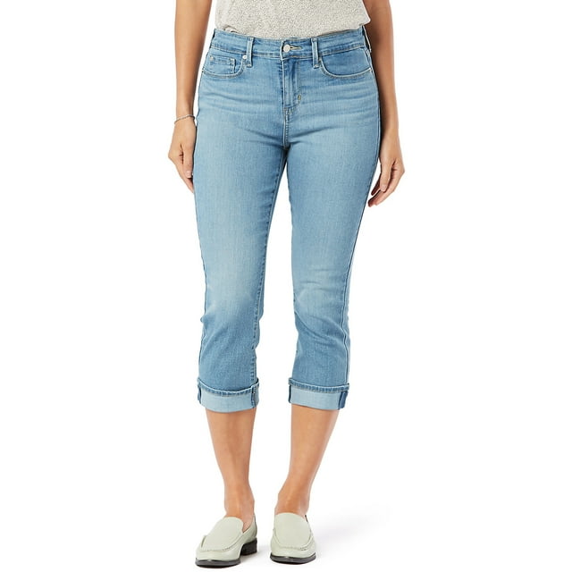 Levi Strauss Signature Women's and Women's Plus Mid Rise Capri Jeans ...
