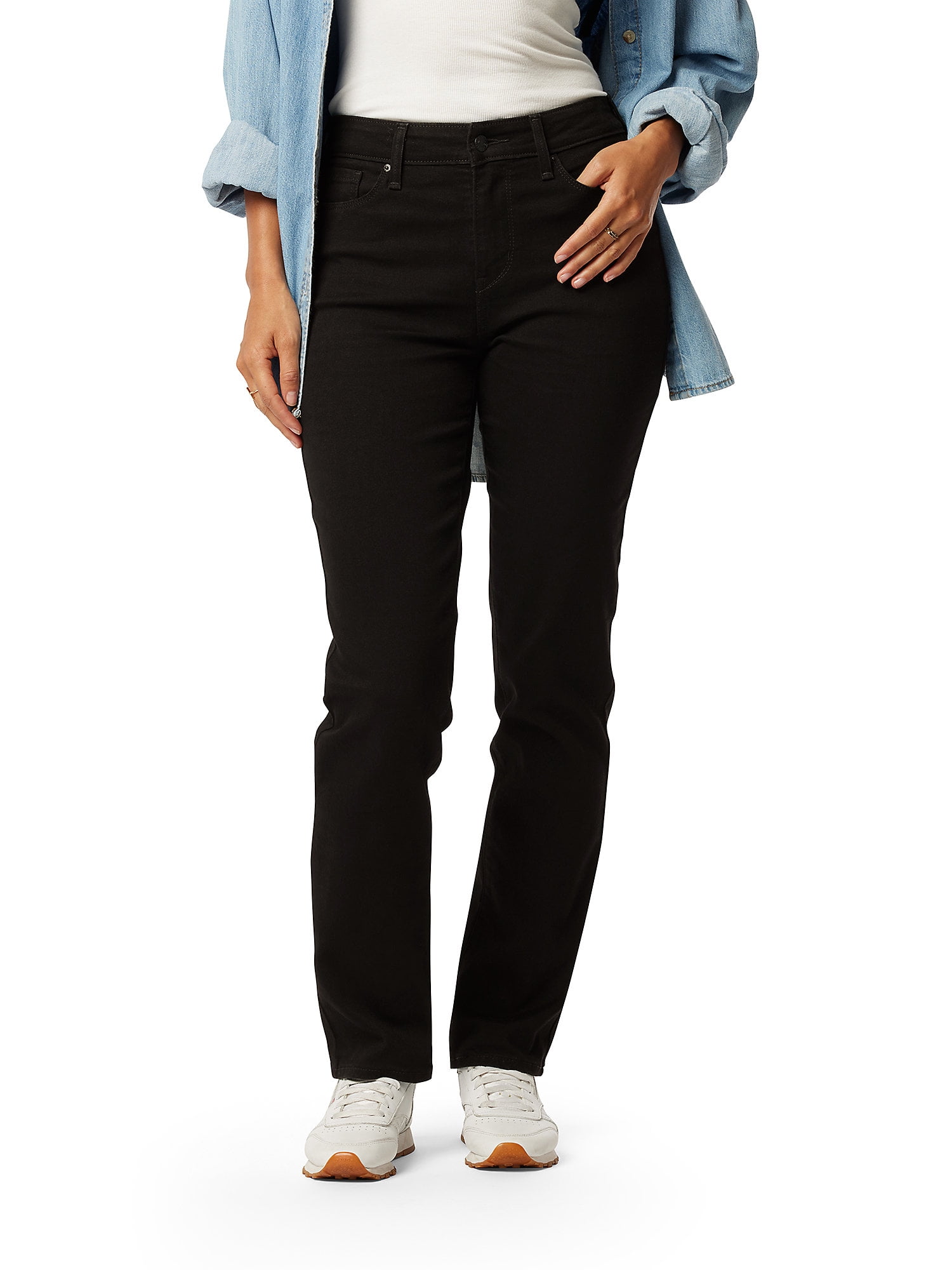 Levi Strauss Signature Women's and Women's Plus Mid Rise Straight Jeans ...
