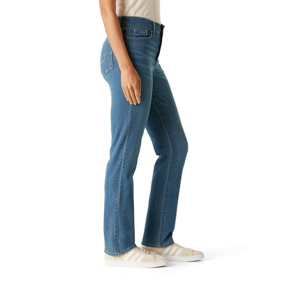 Levi Strauss Signature Women's and Women's Plus Mid Rise Straight Jeans ...