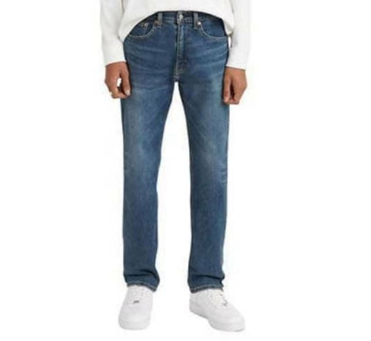 Levi's 505 Jeans Mens Rinse Wash Regular Fit Straight Leg - Blue Jean ...