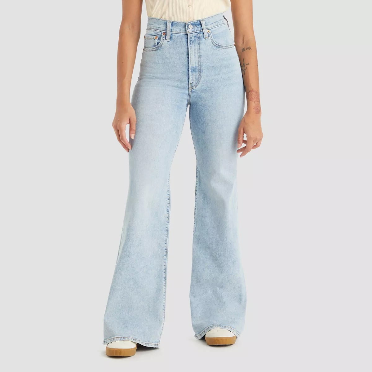 Levi's BELLS & WHISTLES Women's Ultra-High Rise Ribcage Bells Flare Jeans, US 29 - Walmart.com