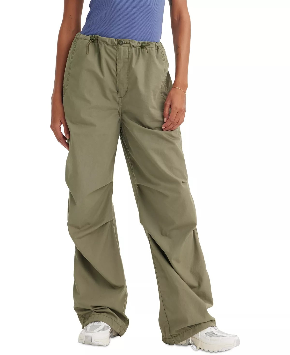 Levi's DEEP LICHE Women's Solid Drawstring-Waist Parachute Pants, US Small - Walmart.com