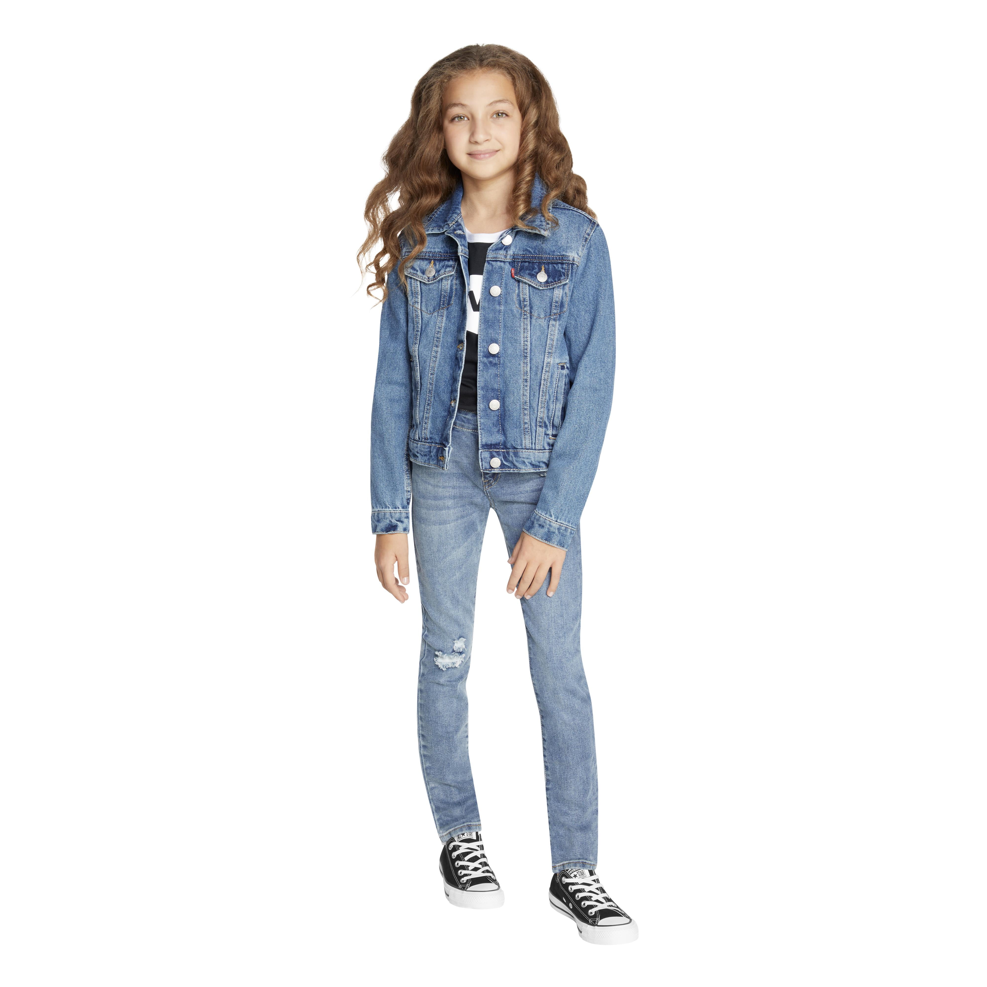 Levi's Girls Denim Trucker Jacket, Sizes 4-16 - Walmart.com