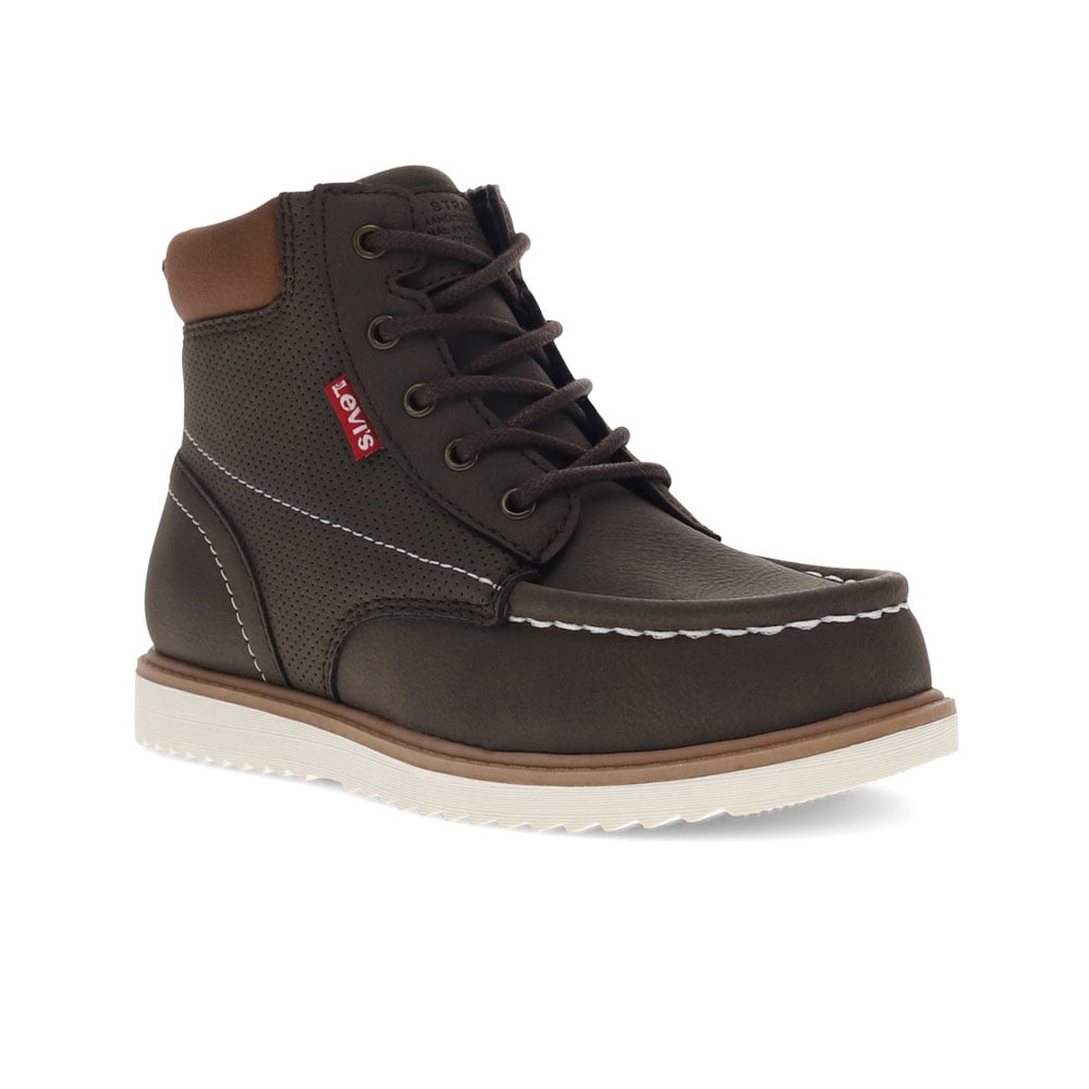 Levi's Kids Dean Unisex Moc Toe Boot, Durable Synthetic Leather, Lace ...