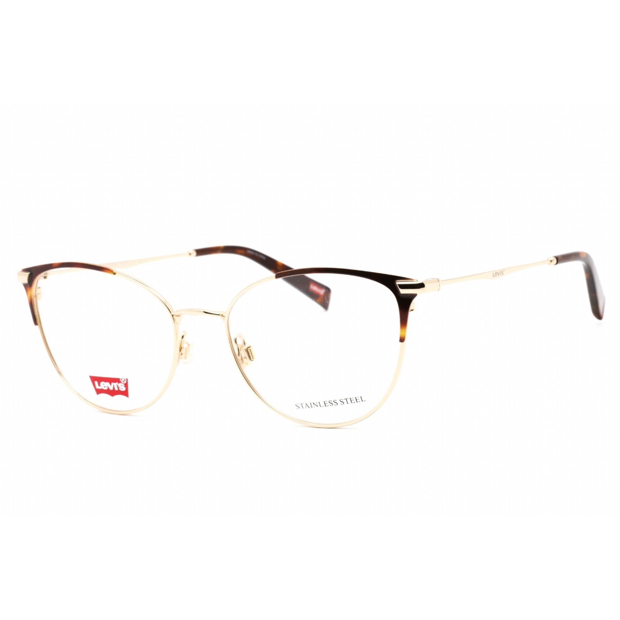 Levi's LV 5025 006J 00 Women's Gold Havana Cat Eye Eyeglasses - Walmart.com