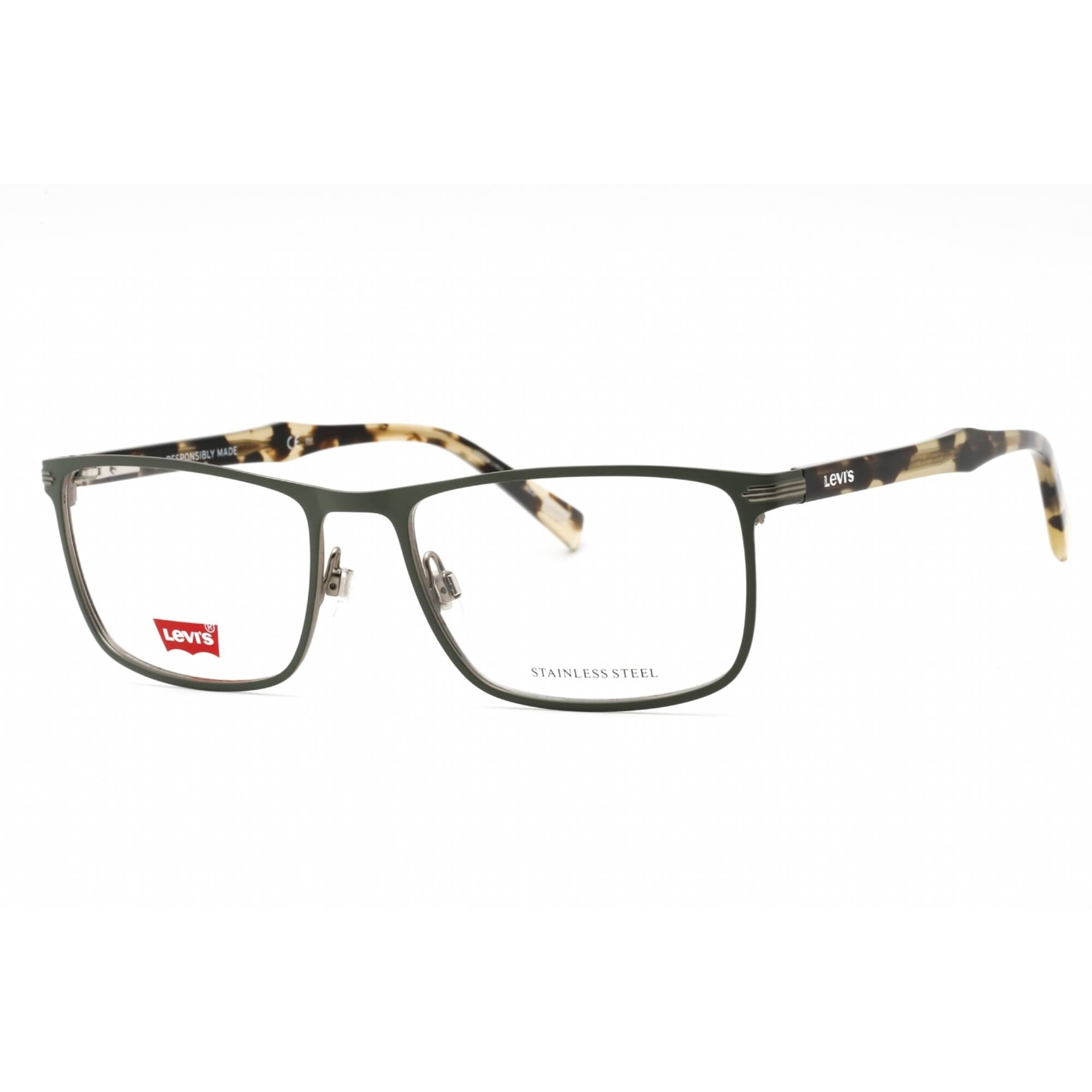 Levi's LV 5033 01ED 00 Men's Green Metal Rectangular Eyeglasses ...