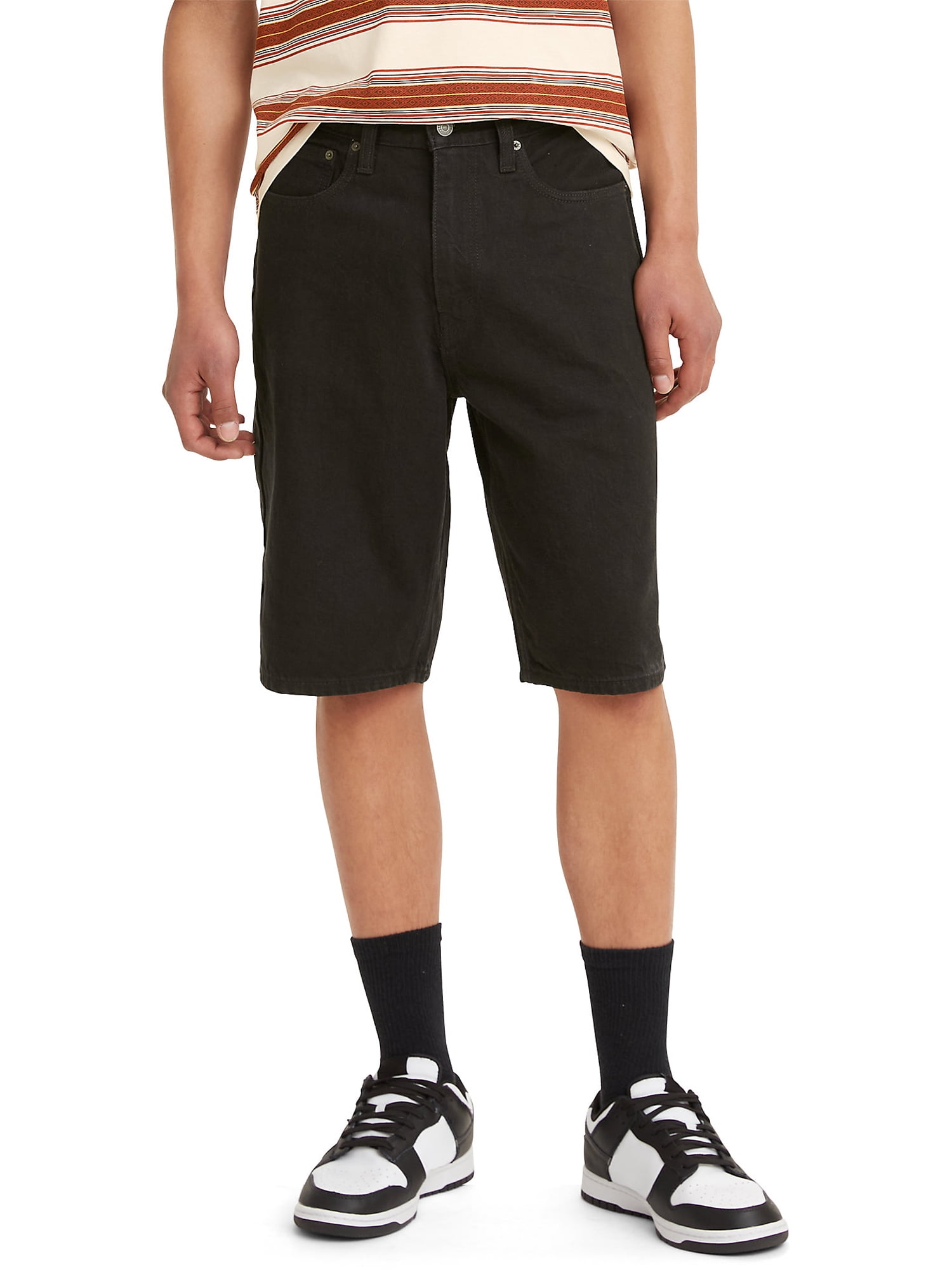 Levi's Men's 469 Loose Straight 12" Shorts, Slow Walker Black, 34 ...