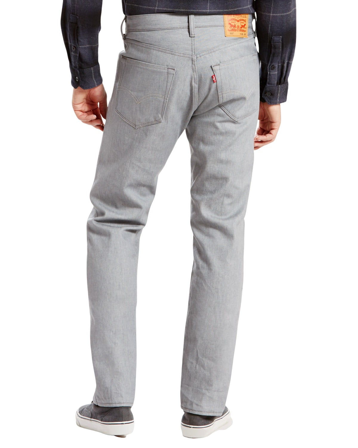 Levi's Men's 501 Original Fit Straight Leg Jeans Silver 38W x 30L US ...