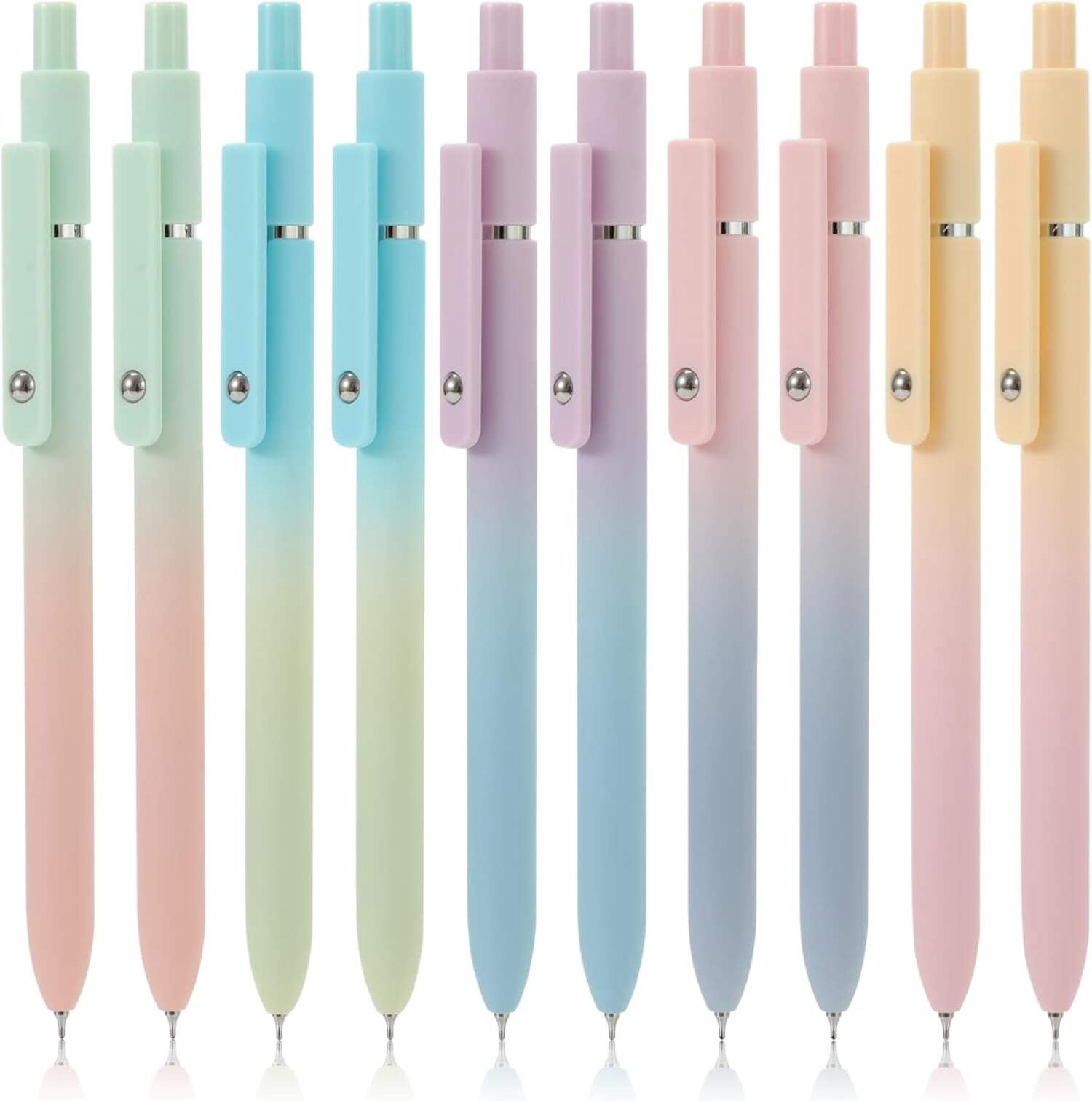10Pcs Gel Pens Black Ink Medium Point 0.7Mm Pens Smooth Writing High ...