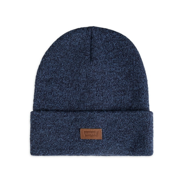 Levi's Men's All Season Leather Logo Patch Beanie Hat - Walmart.com