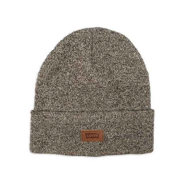 Levi's Men's All Season Leather Logo Patch Beanie Hat - Walmart.com
