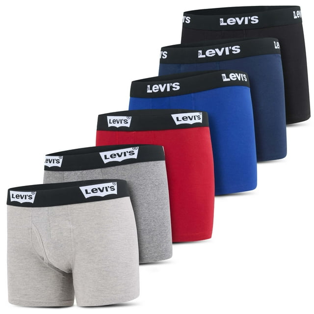 Levi's Men's Cotton Boxer Briefs, 6- Pack, Sizes S-XL - Walmart.com
