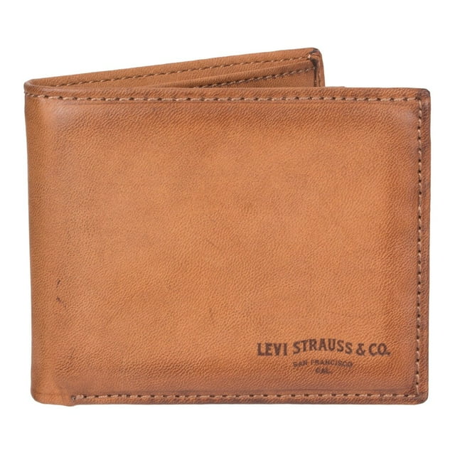 Levi's Men's RFID Slimfold Wallet, Extra Capacity, Tan, Classic Design ...