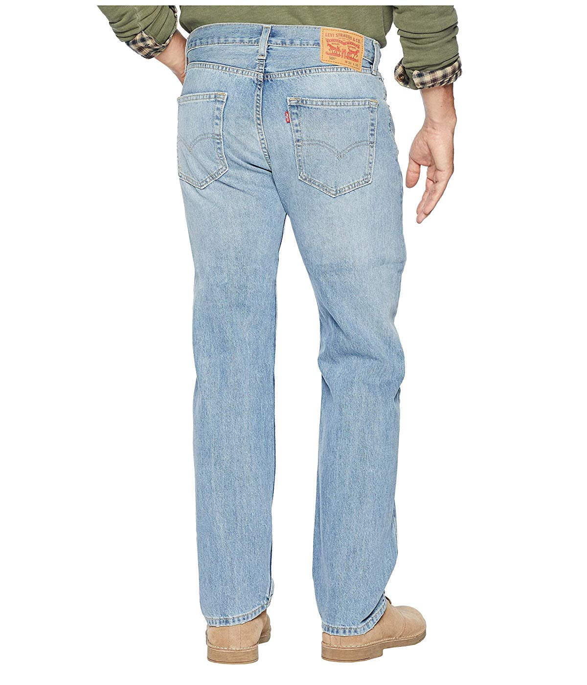 Men's Levi's® 505™ Regular Fit Jeans Color: Light Blue Size: 34X30 ...