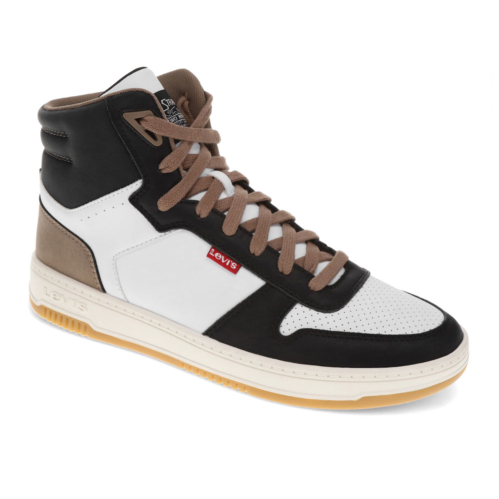 Levi's Mens Drive Hi Synthetic Leather and Suede Casual Hightop Sneaker ...