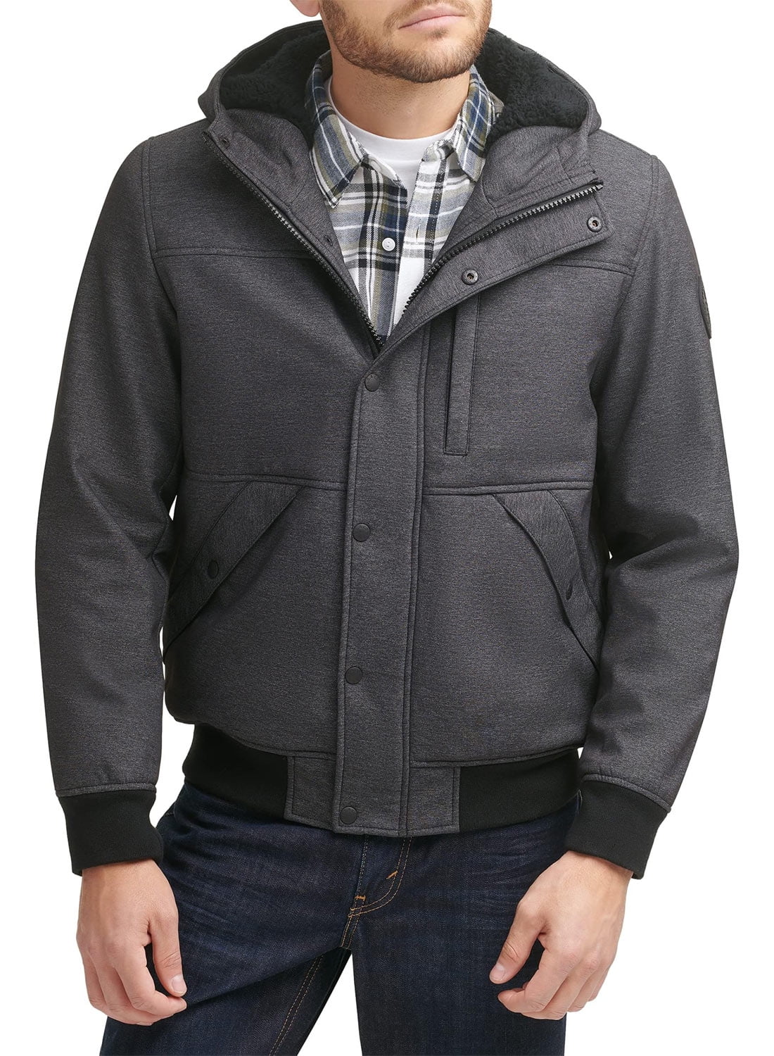 Levi's Mens Soft Shell Sherpa Lined Hooded Jacket XXL Grey - NWT $200 ...