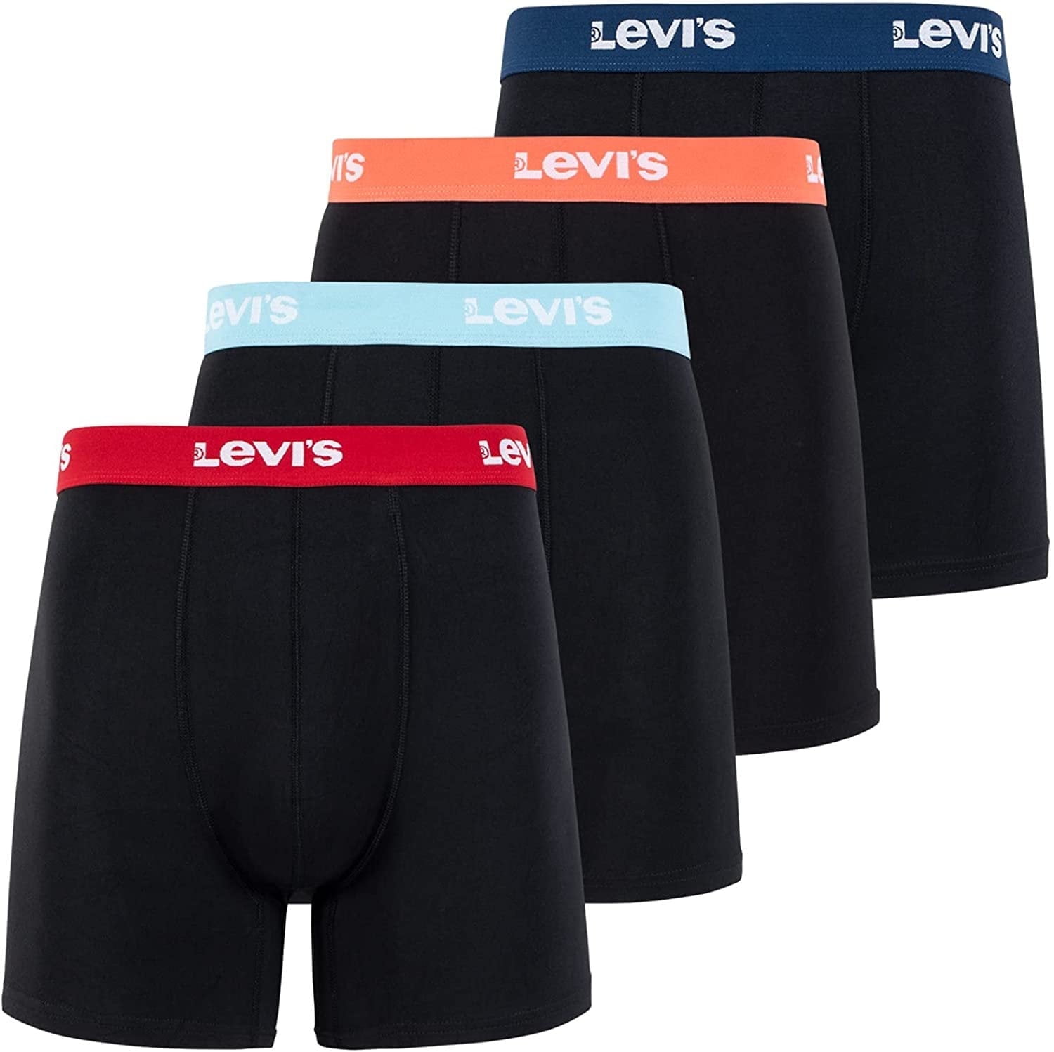 Levi's Mens Underwear Microfiber Boxer Brief for Men Ultra Soft 4 Pack ...