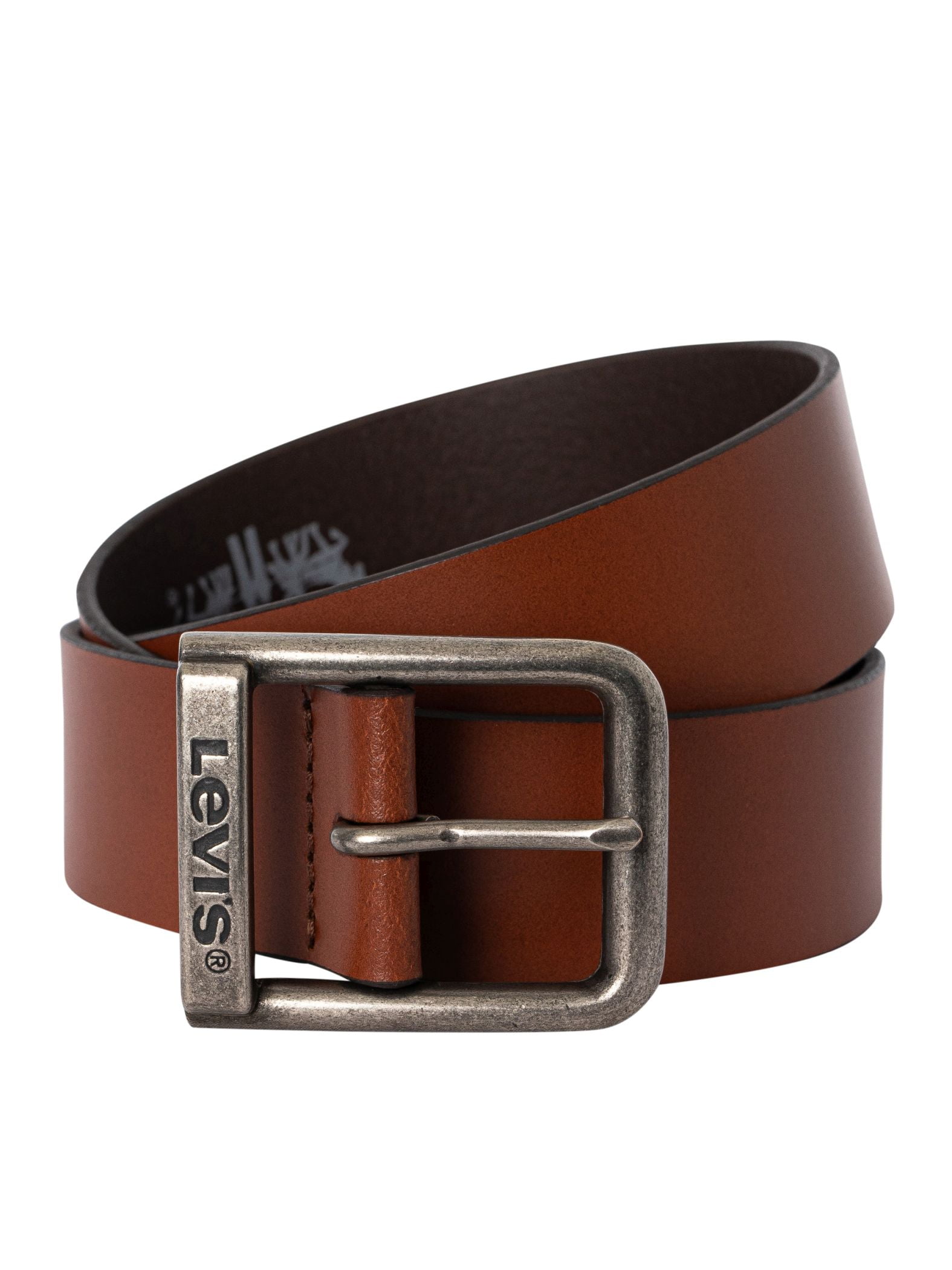 Levi's Metal Logo Leather Belt, Brown - Walmart.com