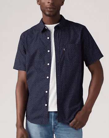 Levi's SEBASTOPOL NIGHTWATCH BLUE Men's Classic Standard Fit Shirt, US ...