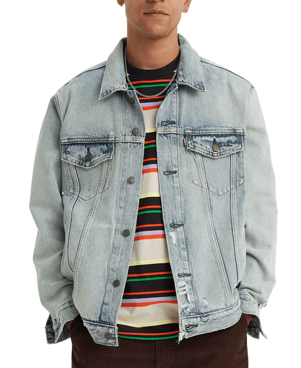 Levi's SHARPE SUPER DX Men's Relaxed-Fit Trucker Jacket, US Medium ...