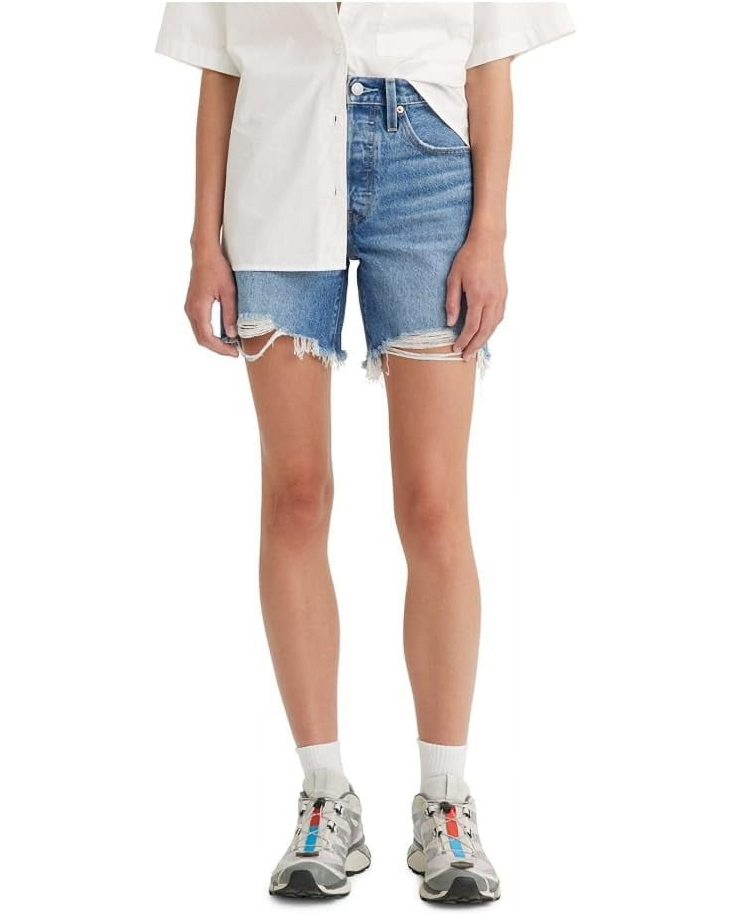 Levi's WELL SURE Women's 501 Mid Thigh Jean Shorts, US 24 - Walmart.com