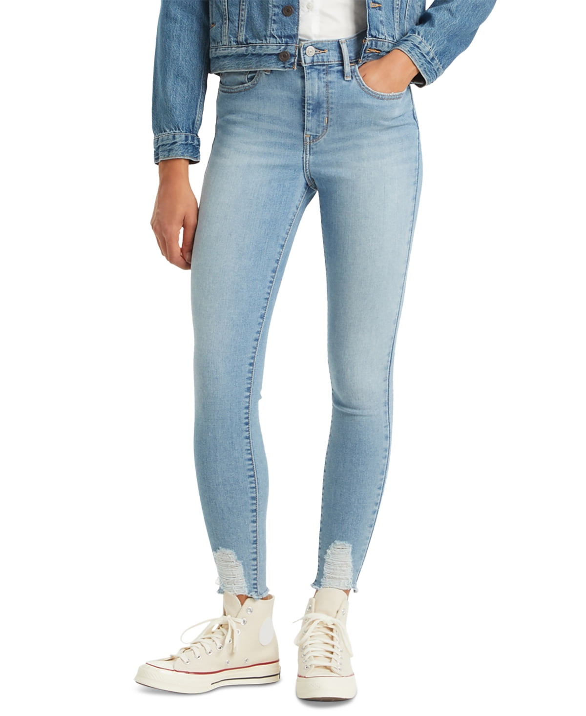 Levi’s Women’s 720 High-Rise Stretchy Super-Skinny Jeans, Frozen Solid ...