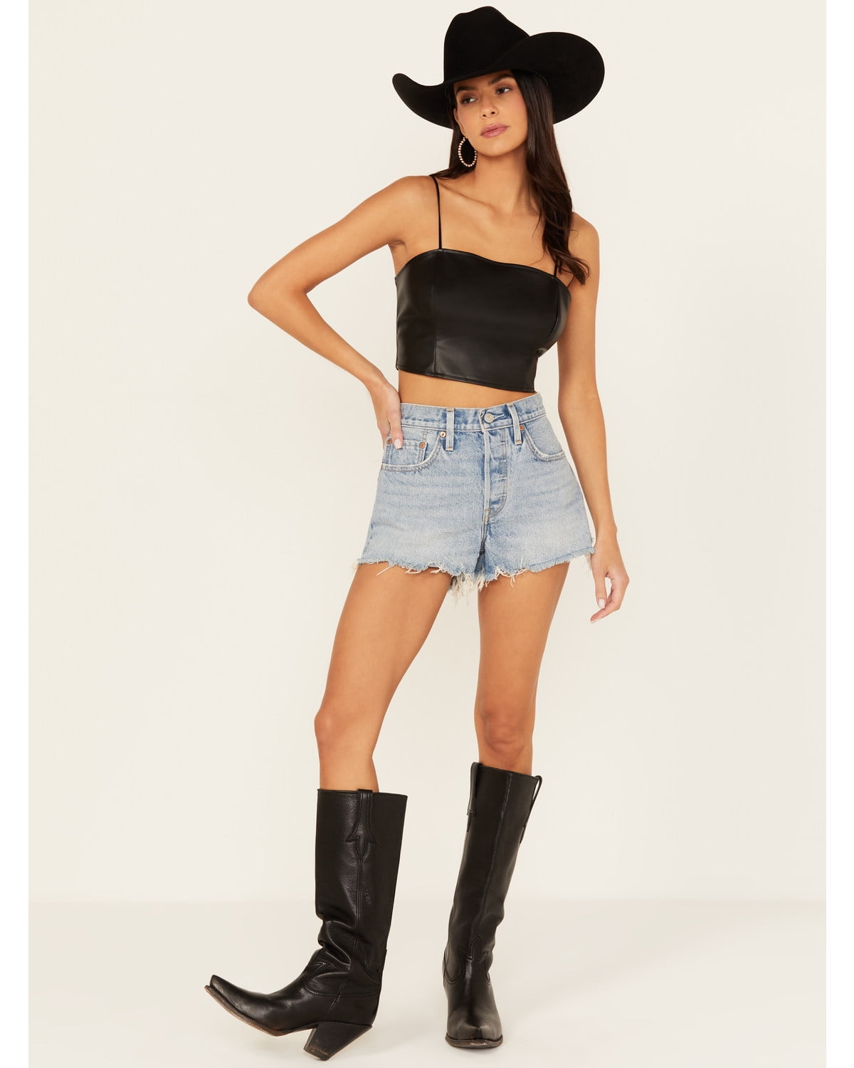 Levi's Women's Light Wash Micro Vibes 501 Original Shorts - 56327-0407 31 - Walmart.com