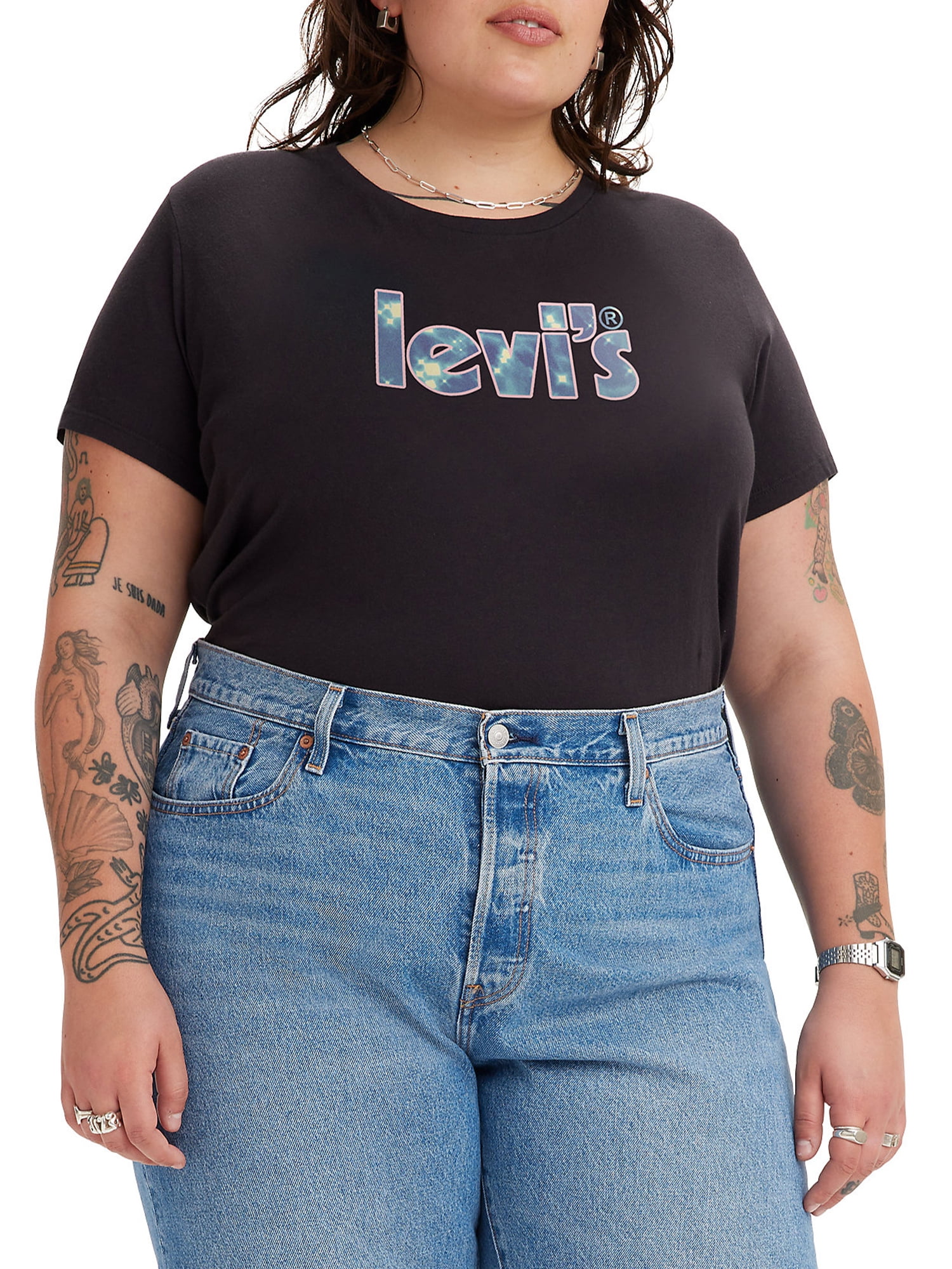 Levi S Women S Plus Size Perfect Tee Walmart